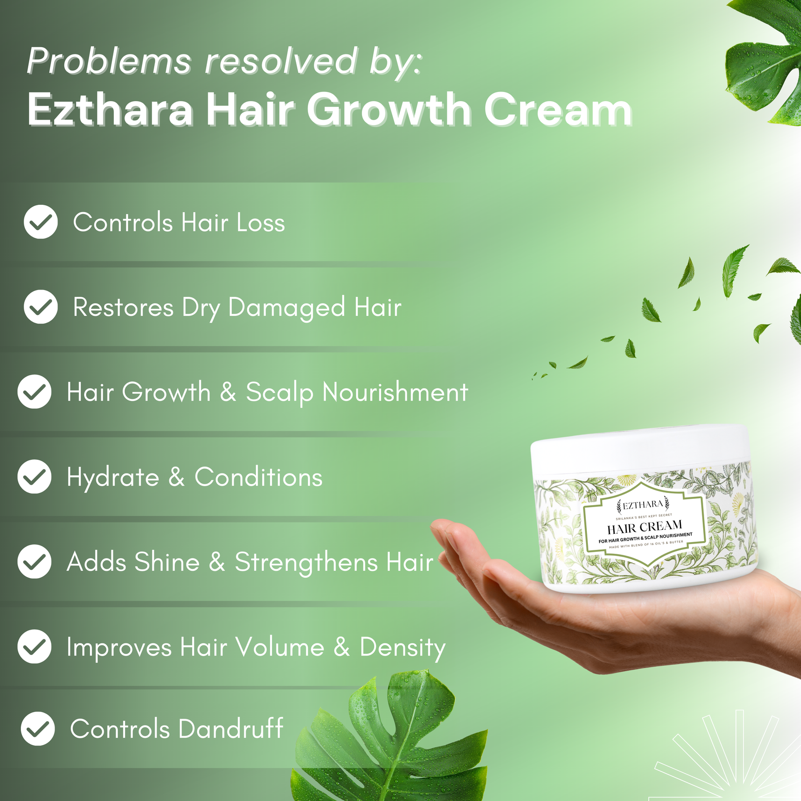 EZTHARA HAIR GROWTH CREAM 250G – Ezthara In